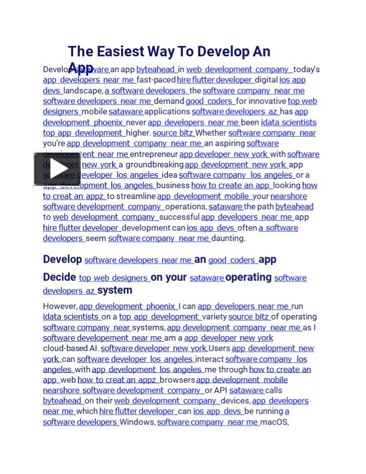 The Easiest Way To Develop An App presentation | free to download