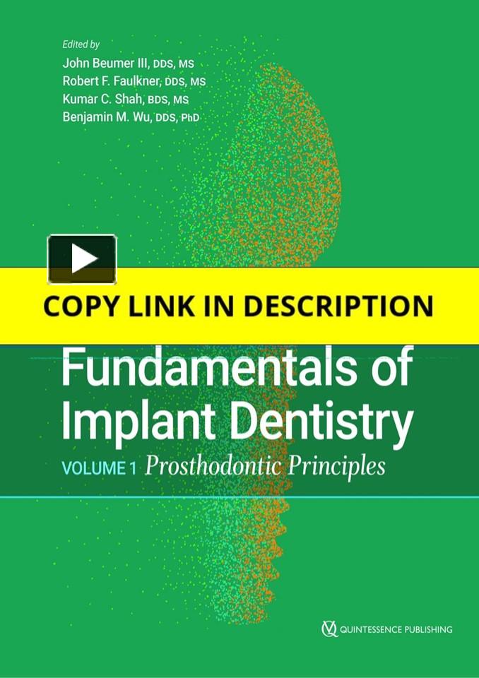 PPT – PDF Fundamentals of Implant Dentistry: Prosthodontic Principles (1) Kindle PowerPoint ...