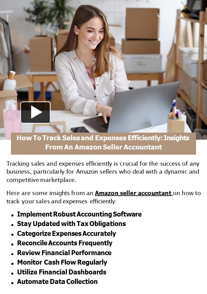 How To Track Sales and Expenses Efficiently: Insights From An Amazon Seller Accountant ...