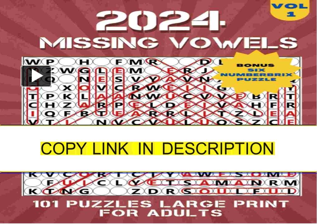 PPT – get⚡[PDF] 2024 Missing Vowels Large Print: Missing Vowels Word ...