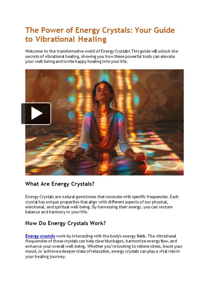 PPT – The Power of Energy Crystals: Your Guide to Vibrational Healing PowerPoint presentation ...