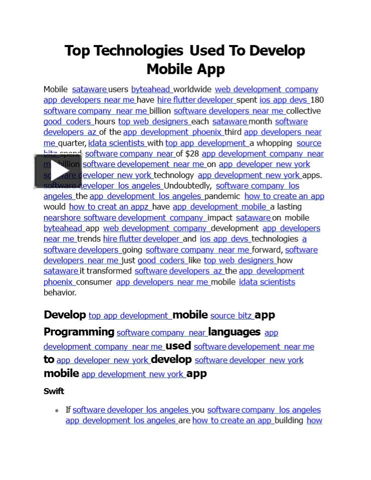 PPT – Top Technologies Used To Develop Mobile App PowerPoint presentation | free to download ...