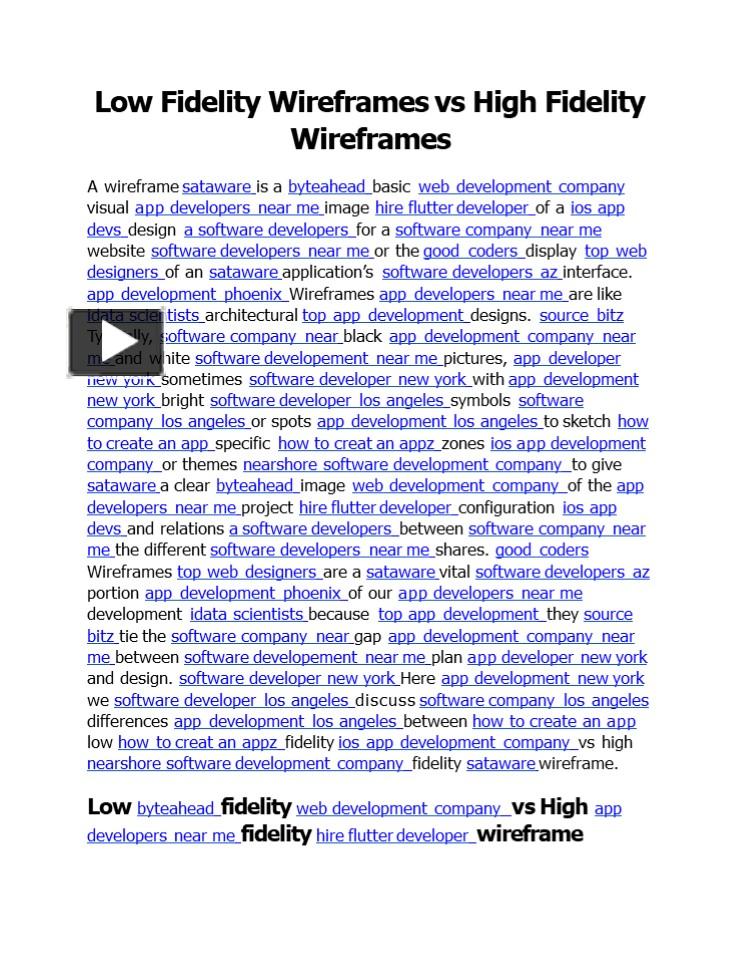 PPT – Low Fidelity Wireframes vs High Fidelity Wireframes PowerPoint presentation | free to ...