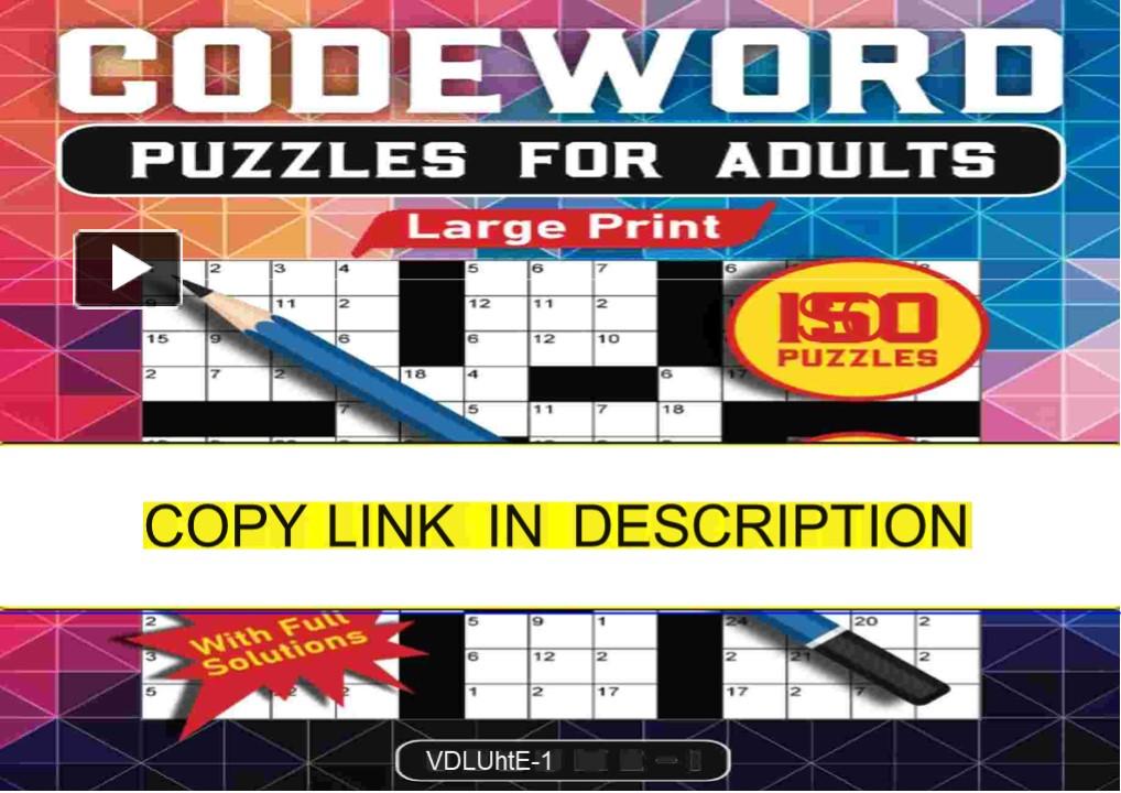 PPT – READ⚡[PDF] Codeword Puzzles for Adults: A 150 Large Print Codeword Puzzle Book for Adults ...