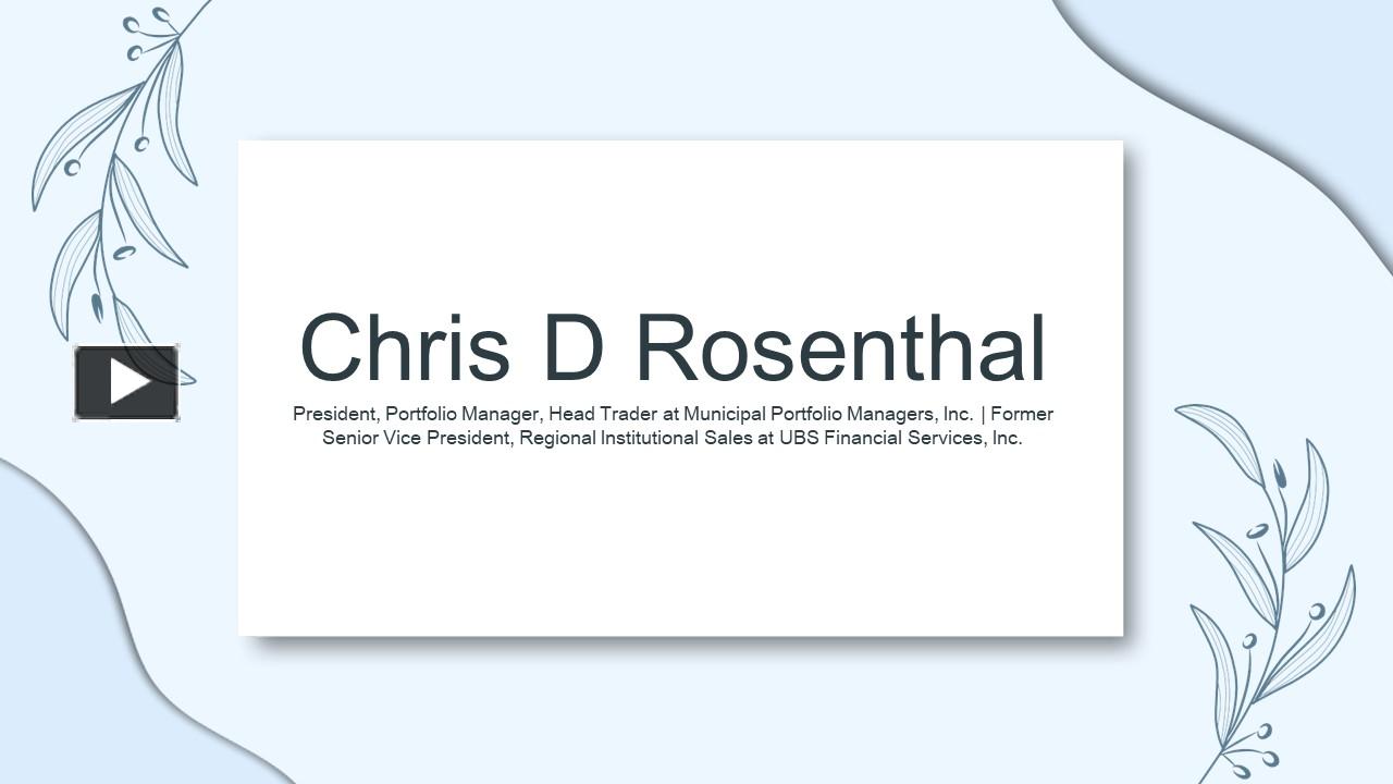 PPT – Chris D Rosenthal - A Creative Strategist From Novelty, Ohio PowerPoint presentation ...