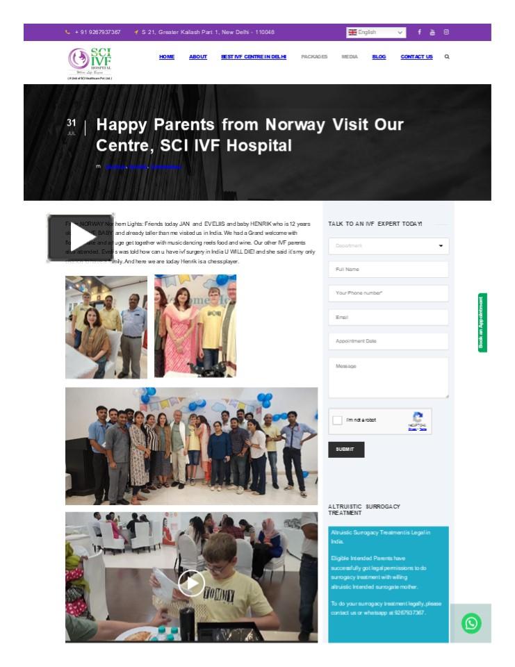 PPT – Happy Parents from Norway Visit Our Centre, SCI IVF Hospital PowerPoint presentation ...