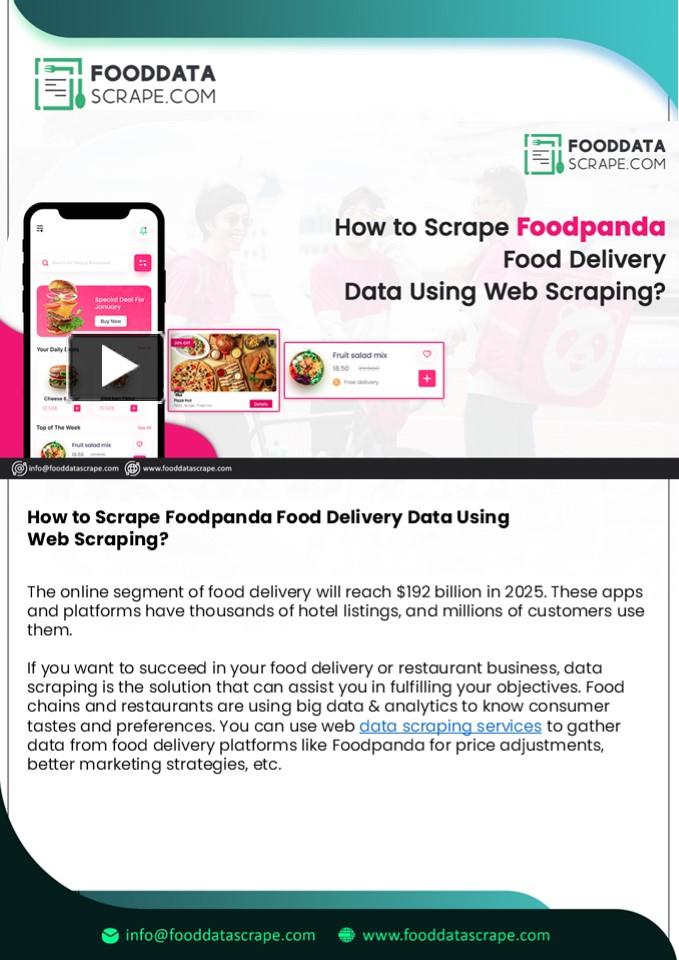 PPT – How to Scrape Foodpanda Food Delivery Data Using Web Scraping? PowerPoint presentation ...