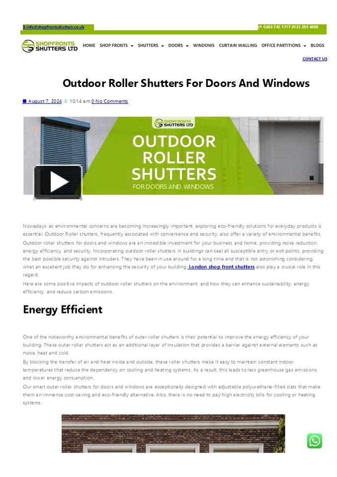 PPT – Outdoor Roller Shutters For Doors And Windows PowerPoint presentation | free to download ...