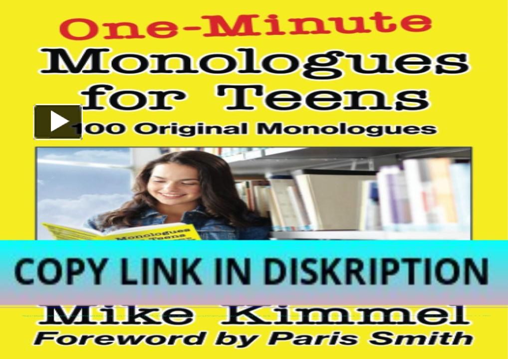 PPT – Read [PDF] One-Minute Monologues for Teens: 100 Original Mon ...