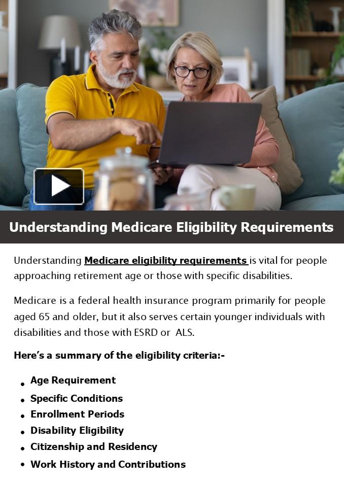 PPT – Understanding Medicare Eligibility Requirements PowerPoint presentation | free to download ...