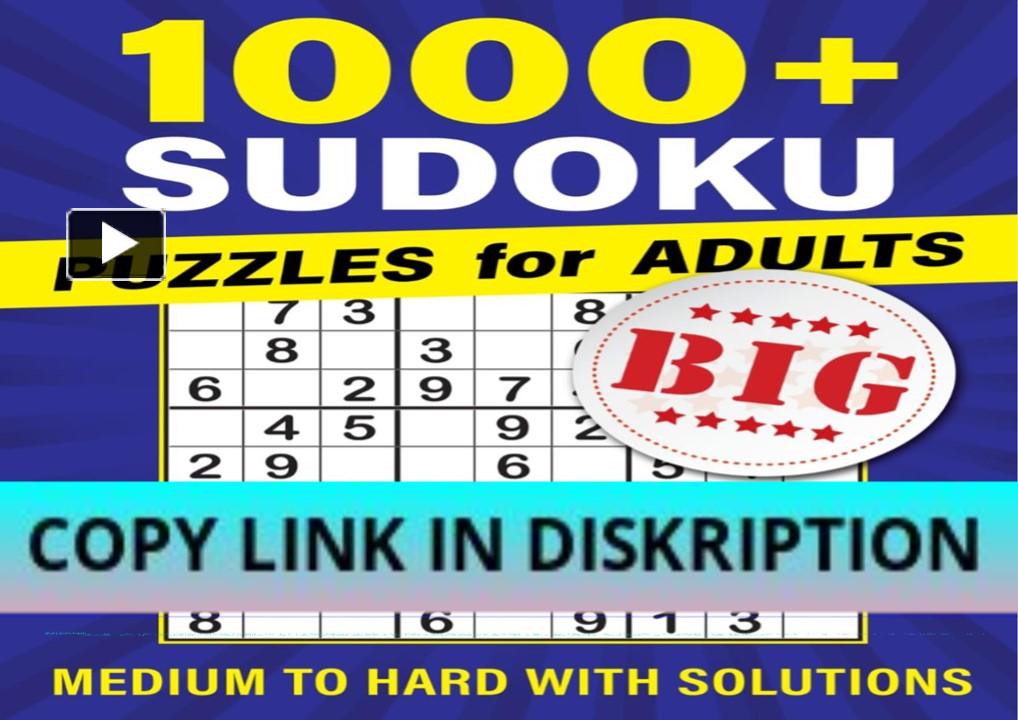 PPT – [PDF READ] Free 1000+ Sudoku Puzzles for Adults: From Medium to ...