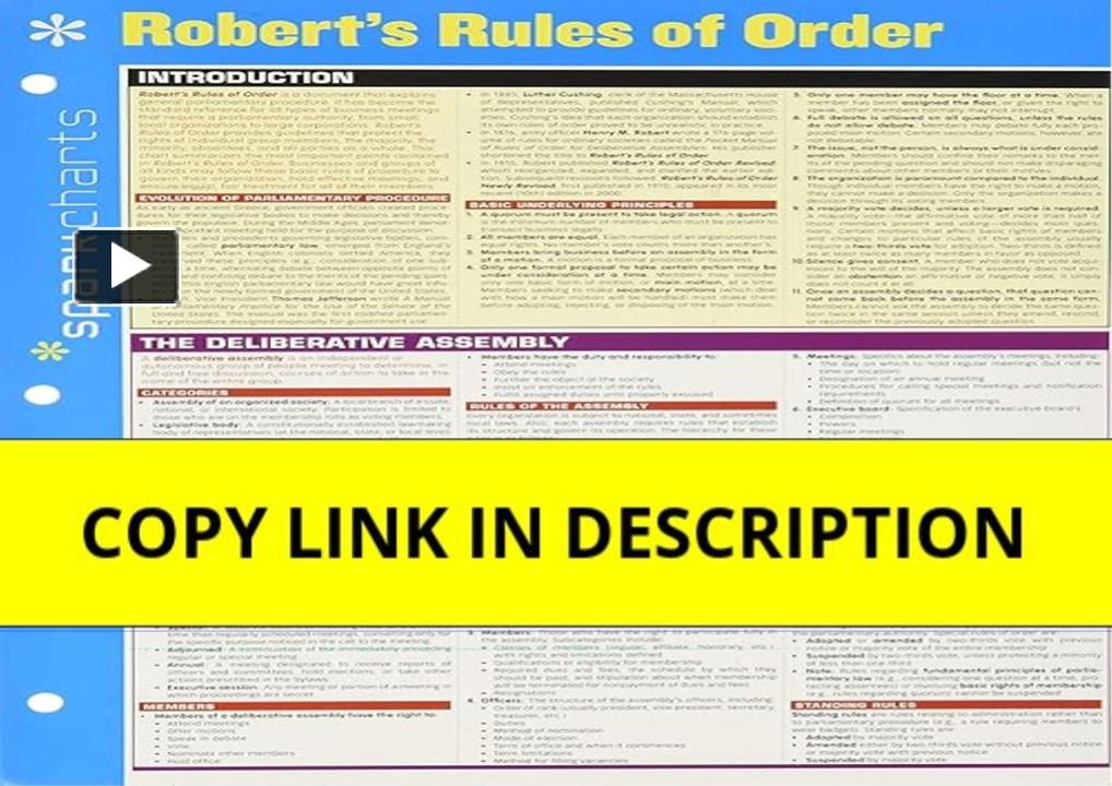 PPT – Download⚡️ Robert's Rules of Order SparkCharts (Volume 61) PowerPoint presentation | free ...