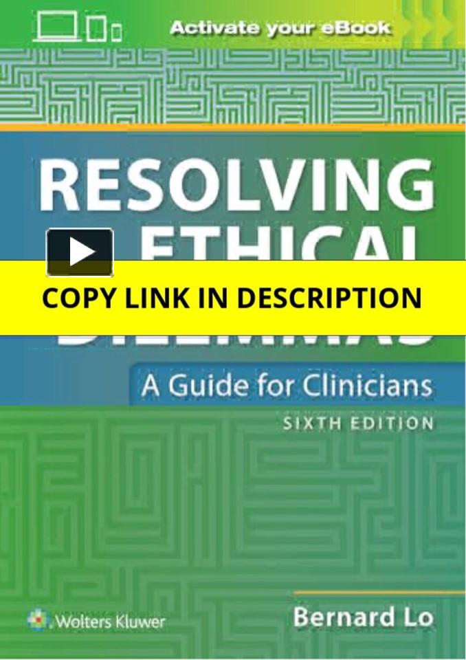 (PDF) Resolving Ethical Dilemmas 6th Edition Free presentation | free to download