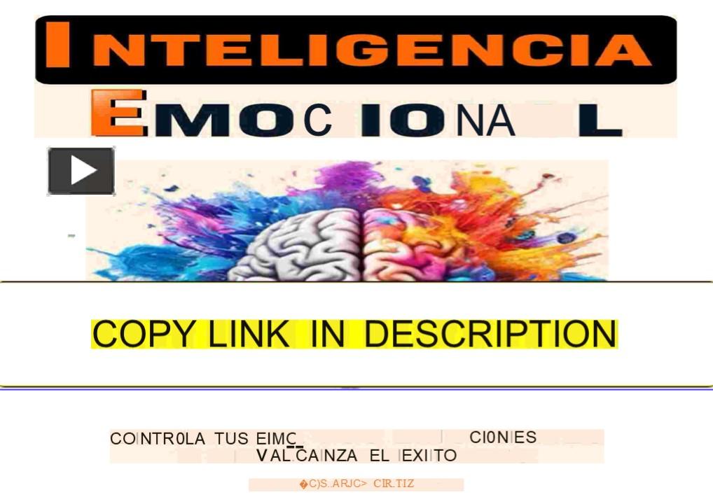 PPT – PDF_ Inteligencia Emocional: Libro De Superación Personal En Español Para Dominar ...