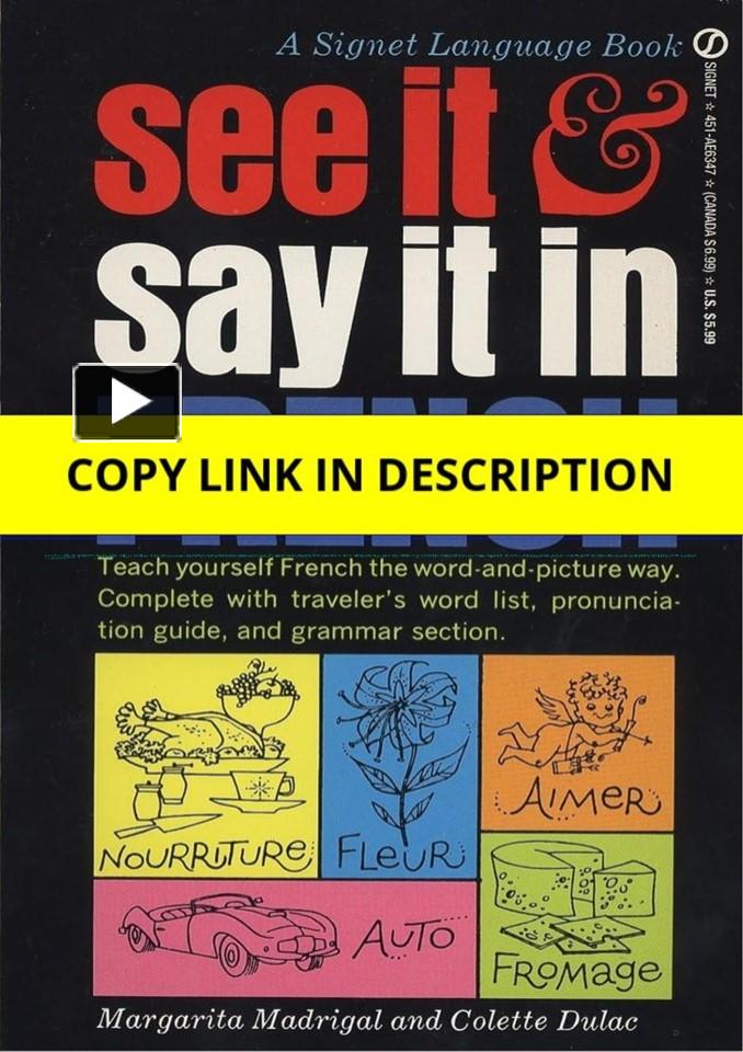 PPT – [PDF] See It and Say It in French: A Beginner's Guide to Learning ...