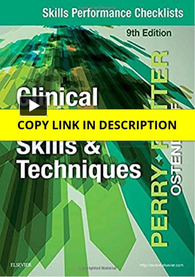 (PDF) Skills Performance Checklists for Clinical Nursing Skills ...