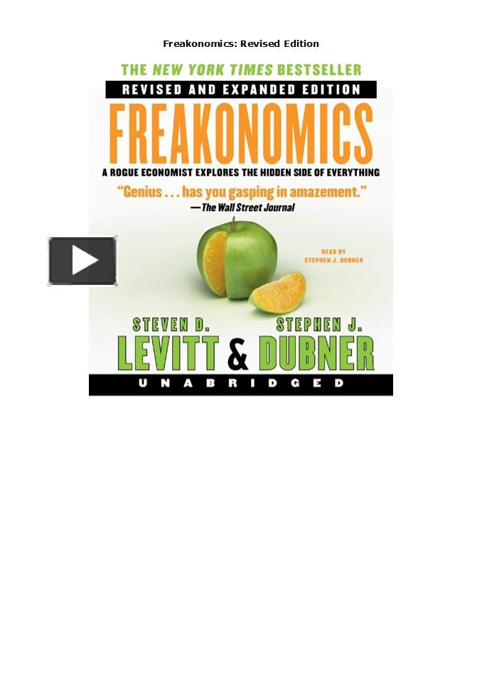 PPT – [PDF]DOWNLOAD Freakonomics: Revised Edition PowerPoint presentation | free to download ...