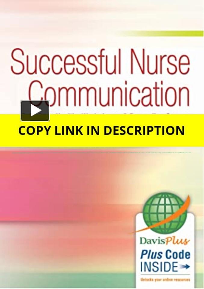 PDF Successful Nurse Communication: Safe Care, Healthy Workplaces & Rewarding Careers First ...