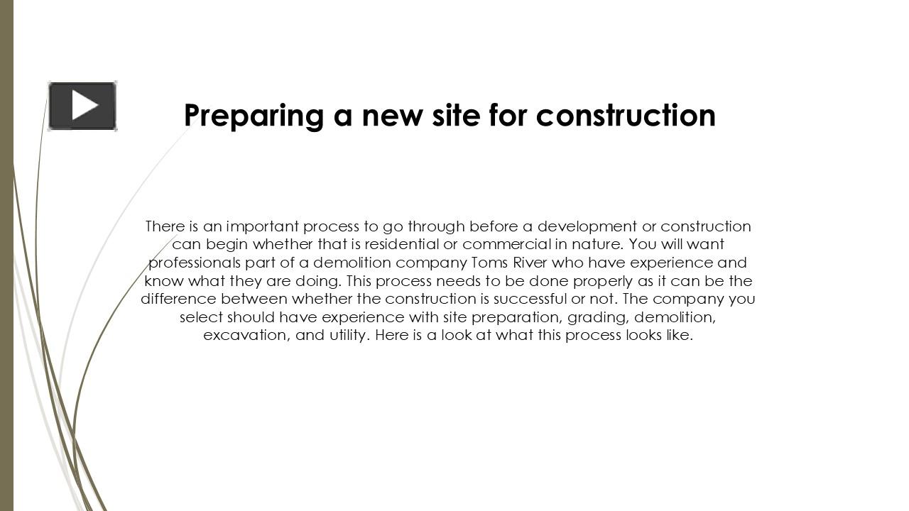 PPT – Preparing a new site for construction PowerPoint presentation | free to download - id ...