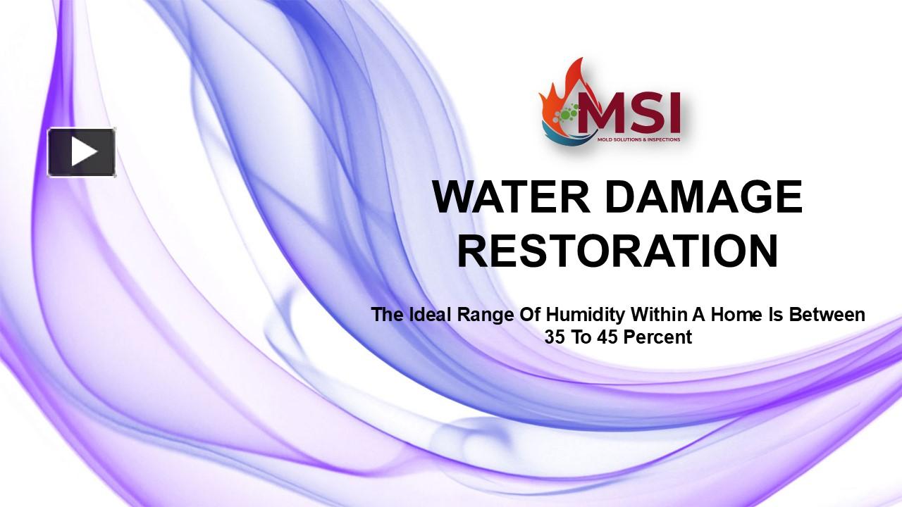 PPT – Water Damage Restoration PowerPoint presentation | free to download - id: 9a25f0-OTQ1N