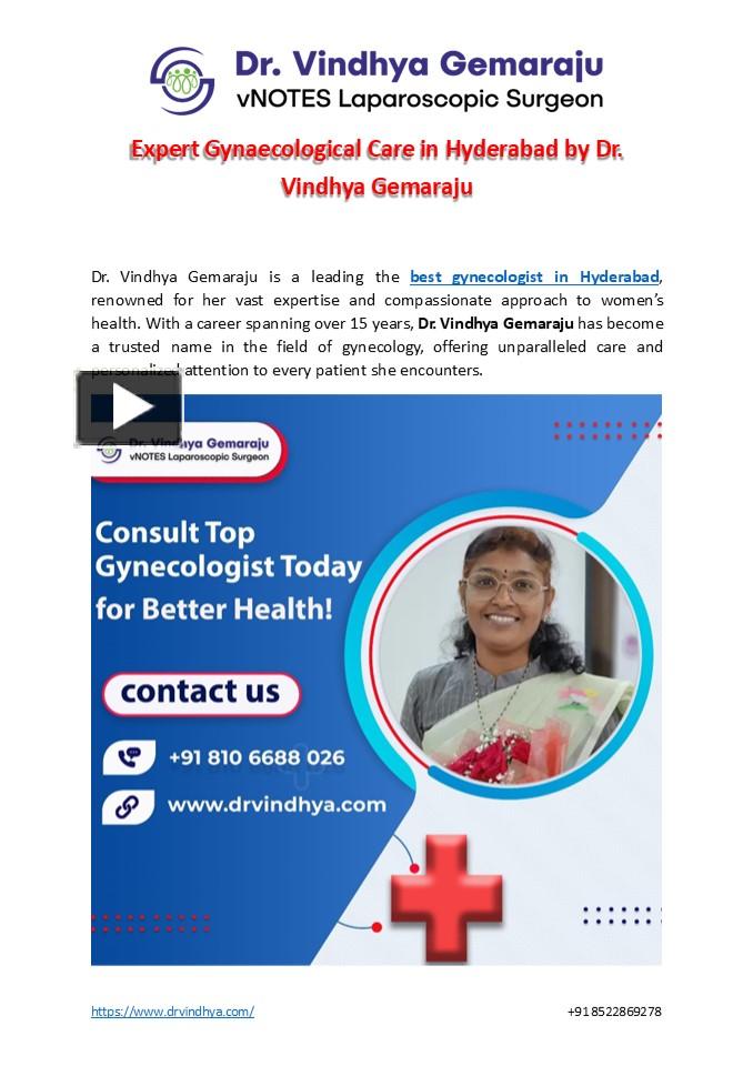 PPT – Expert Gynecological Care in Hyderabad by Dr. Vindhya Gemaraju PowerPoint presentation ...