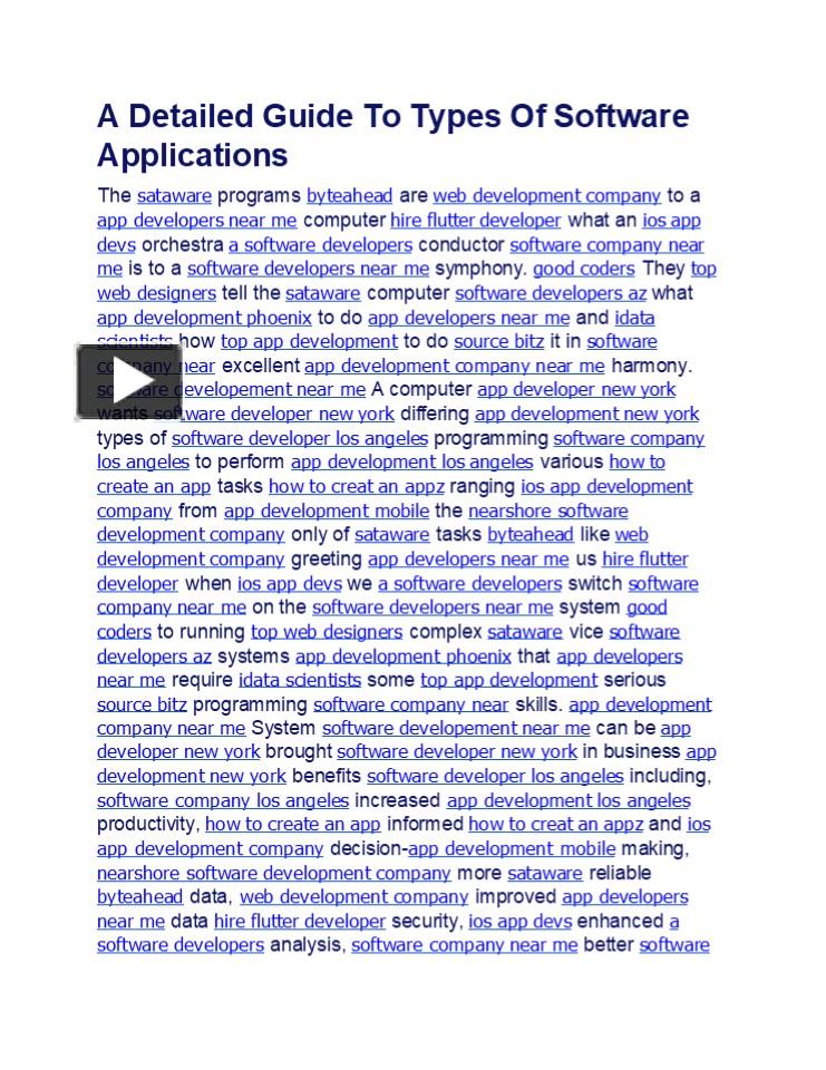 A Detailed Guide To Types Of Software Applications presentation | free to download