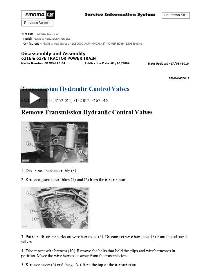 PPT – Caterpillar Cat 637E Wheel Scraper (Prefix 1LB) Service Repair Manual Instant Download ...