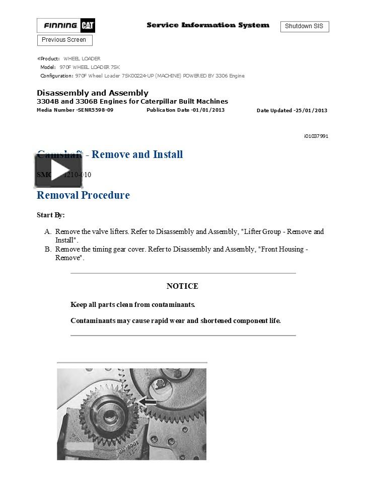 PPT – Caterpillar Cat 970F Wheel Loader (Prefix 7SK) Service Repair Manual Instant Download ...