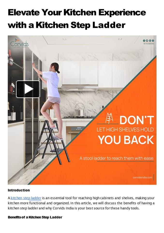 PPT – Effortless Reach with the Corvids India Kitchen Step Ladder PowerPoint presentation | free ...