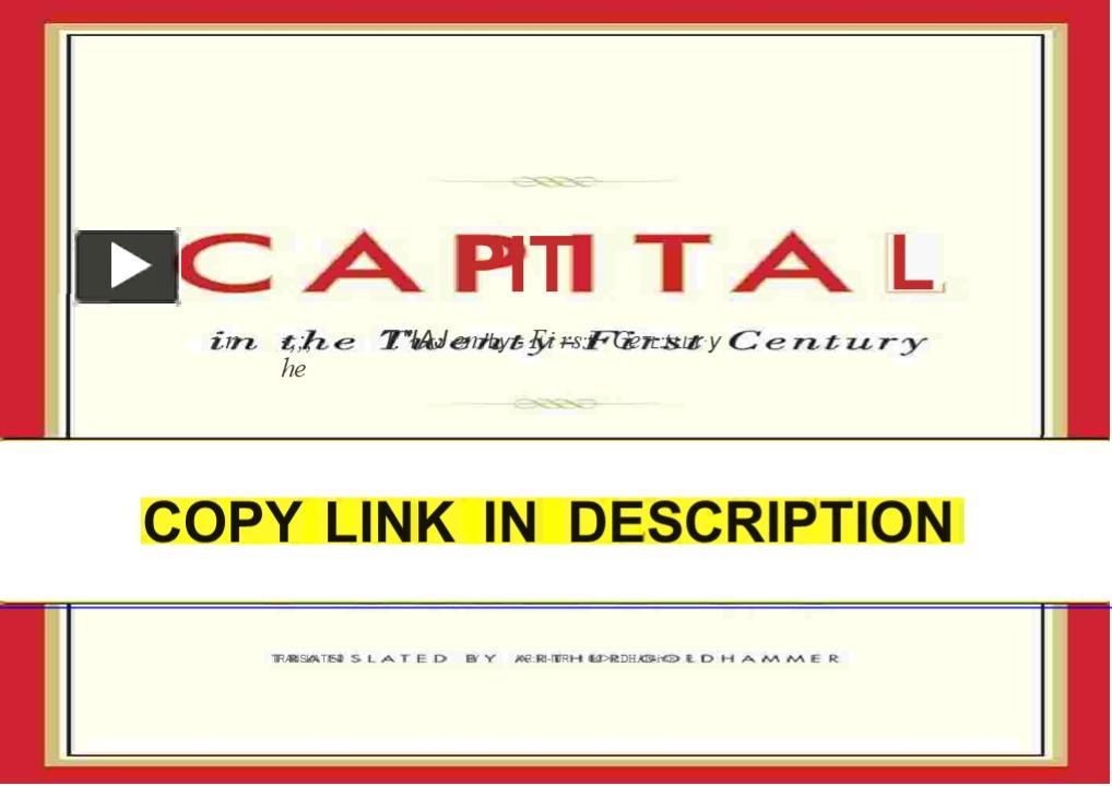 PDF_ Capital in the Twenty First Century PDF presentation | free to ...