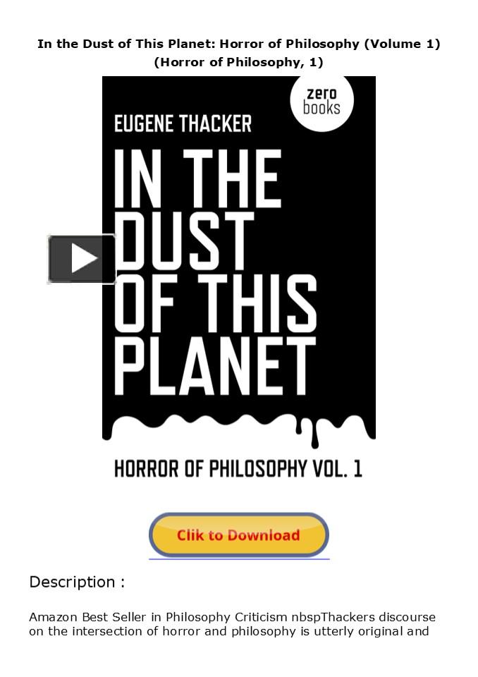 PDF In the Dust of This Planet: Horror of Philosophy (Volume 1) (Horror of Philosophy, 1 ...