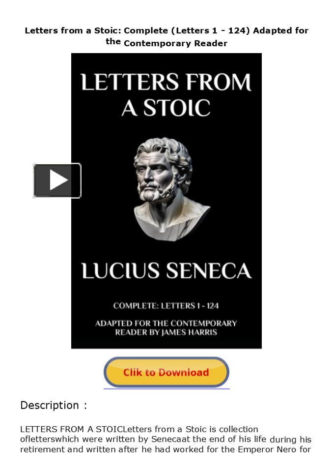 PDF Letters from a Stoic: Complete (Letters 1 - 124) Adapted for the Contemporary Reader ...
