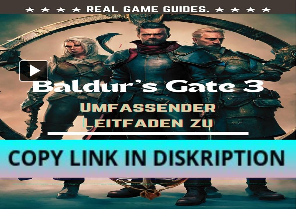 PDF DOWNLOAD Baldur's Gate 3 Umfassender Leitfaden zu: Ein u ...