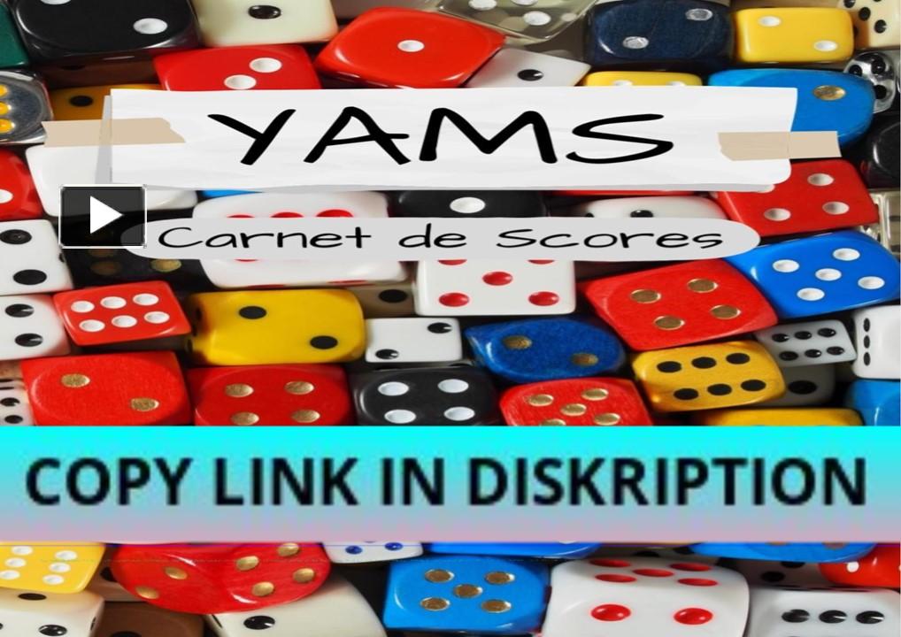 PDF DOWNLOAD FREE Yams - Carnet de Scores (French Edition) presentation | free to download