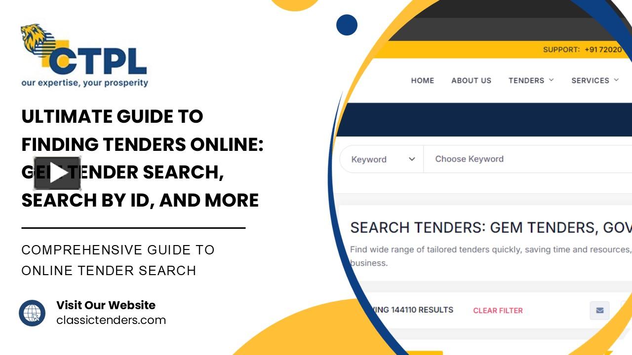 Navigating Online Tenders: Your Guide to GeM Searches, ID Tracking, and More presentation | free ...