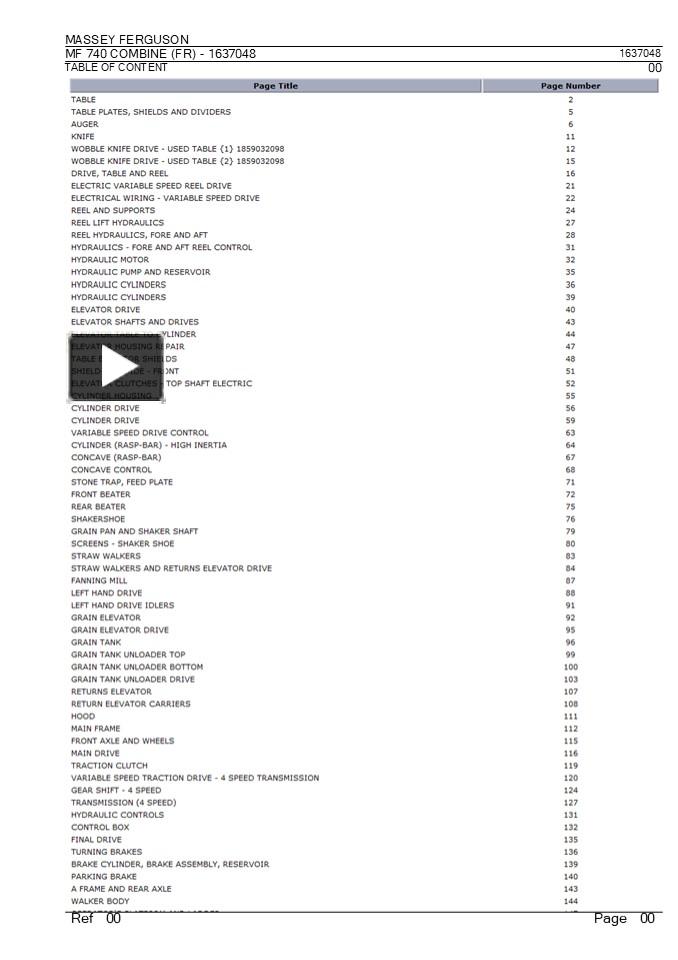 PPT – Massey Ferguson MF 740 COMBINE (FR) Parts Catalogue Manual Instant Download PowerPoint ...