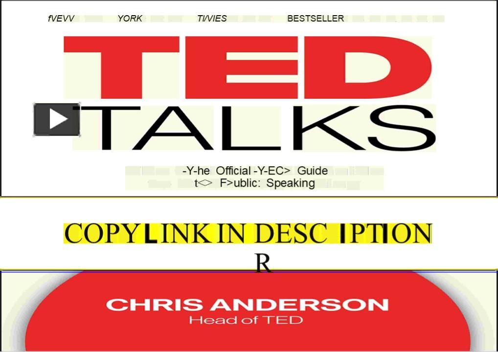 PPT – DOWNLOAD/PDF Ted Talks: The Official TED Guide to Public Speaking PDF PowerPoint ...
