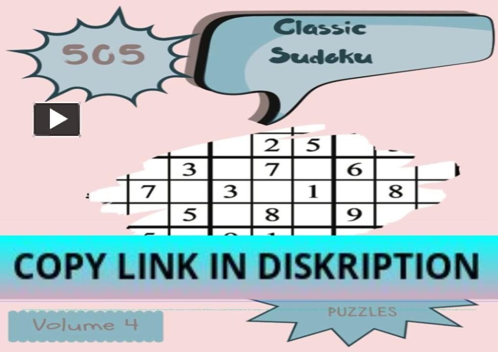 PPT – PDF Read Online Ah! 505 Wonderful Classic Sudoku Puzzles Vol PowerPoint presentation ...