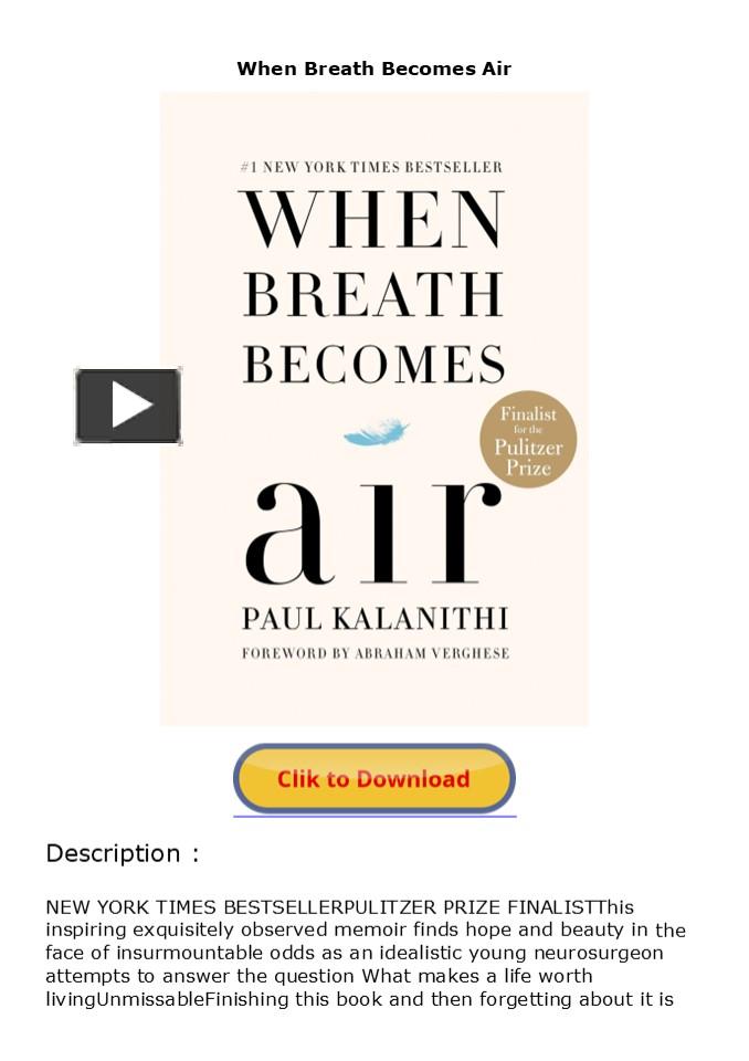 PDF When Breath Becomes Air presentation | free to download