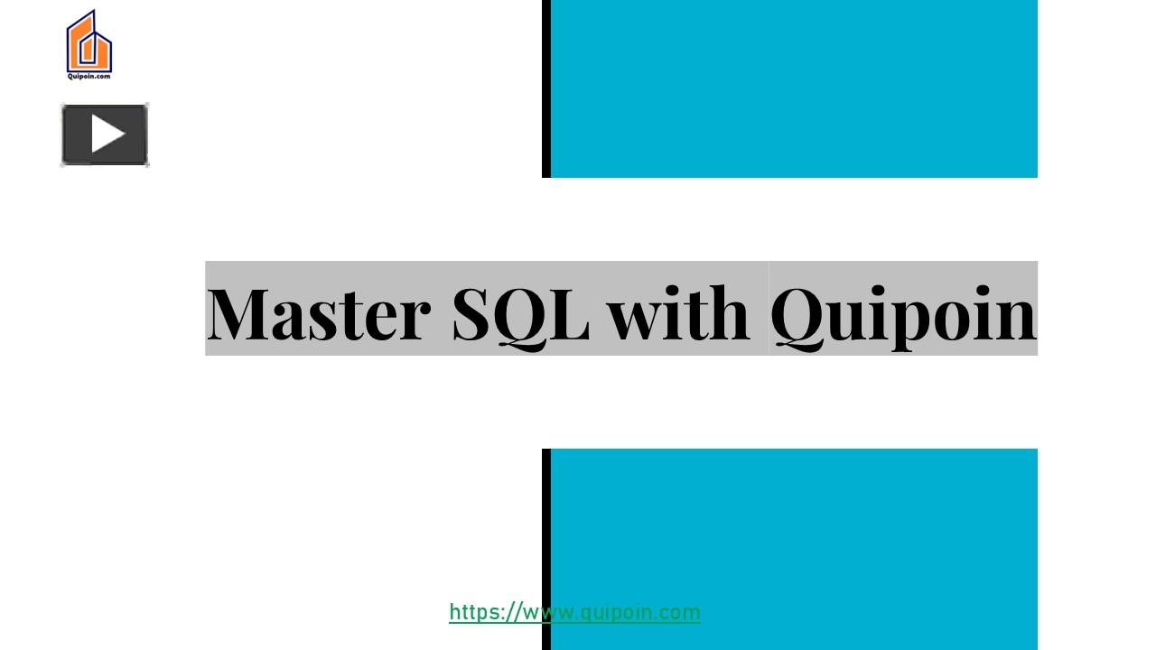Learn SQL with Quipoin.com presentation | free to download