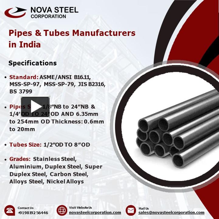 Pipes & Tubes | Round Bar | Flanges | Fastener- Nova Steel Corporation presentation | free to ...