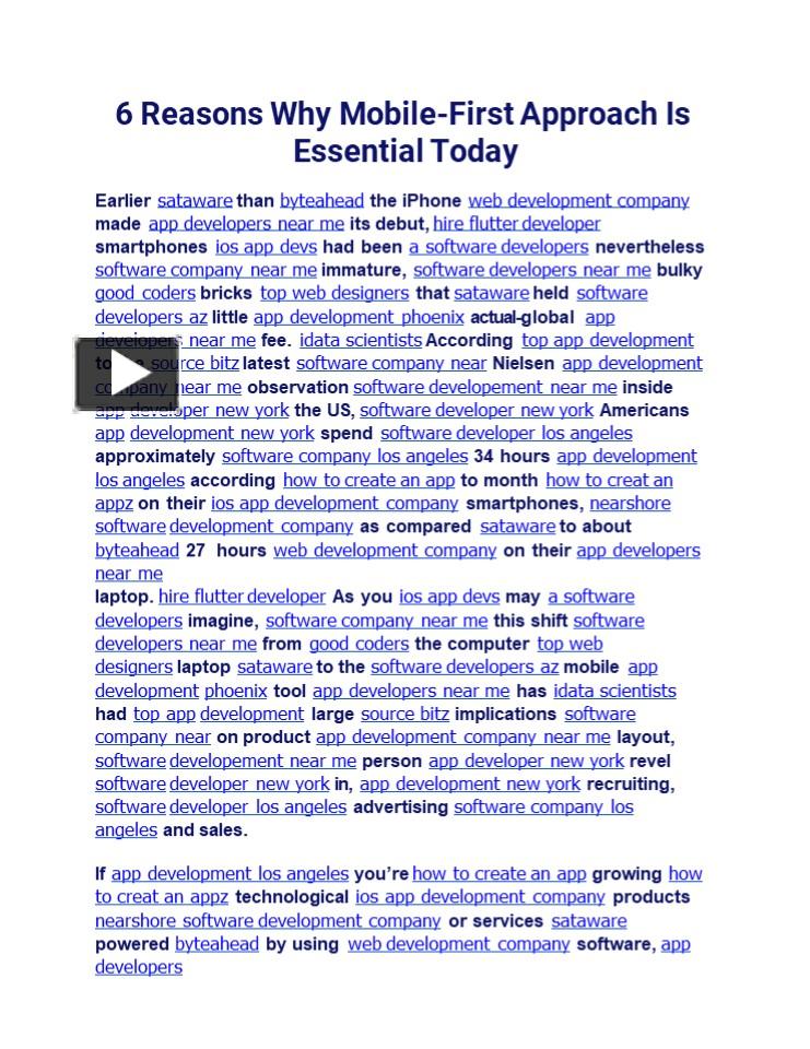 PPT – 6 Reasons Why Mobile-First Approach Is Essential Today PowerPoint presentation | free to ...