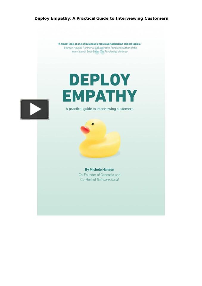 PPT – PDF(readonline) Deploy Empathy: A Practical Guide to Interviewing ...