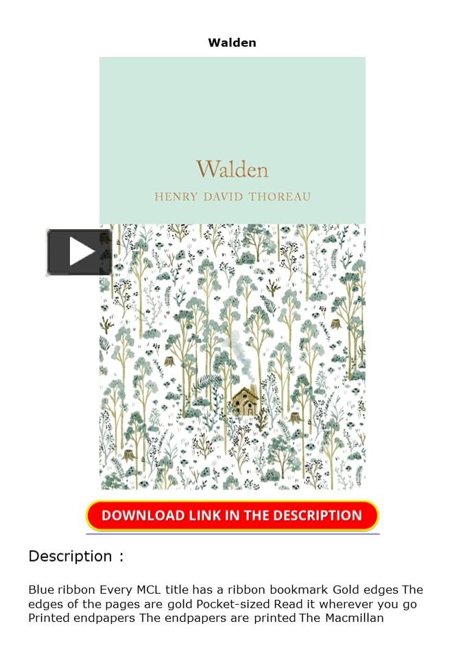 PPT – Download Walden PowerPoint presentation | free to download - id: 9a5d65-MDE0Y