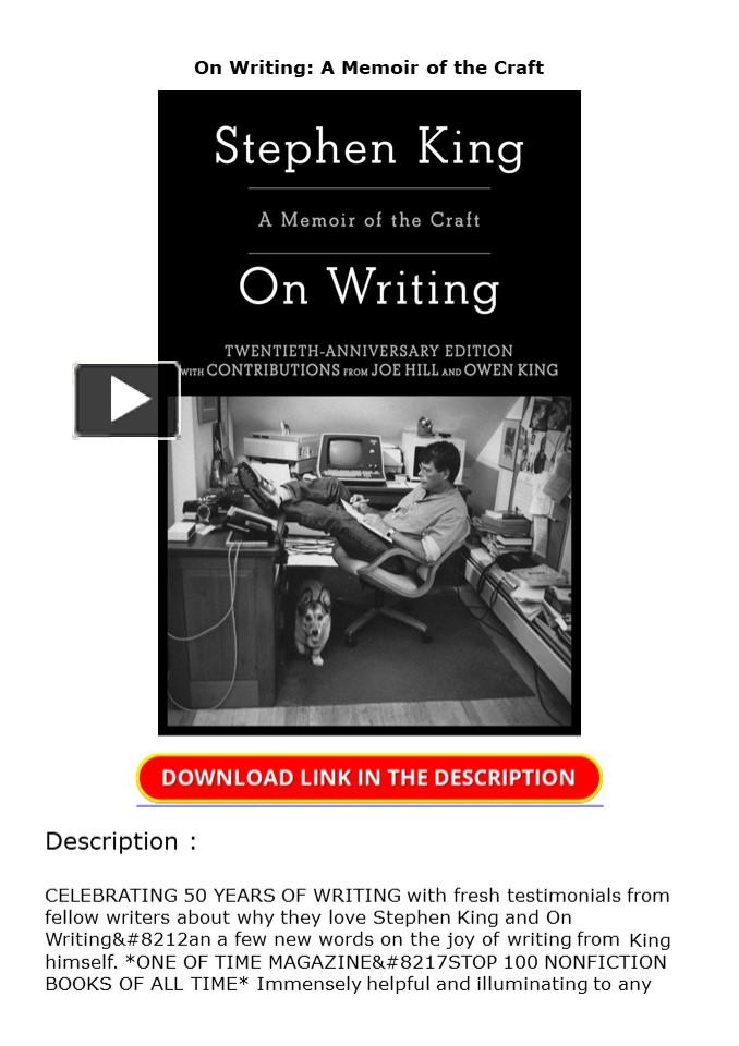 PPT – Download On Writing: A Memoir of the Craft PowerPoint ...