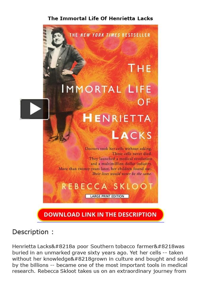 PPT – Download The Immortal Life Of Henrietta Lacks PowerPoint presentation | free to download ...