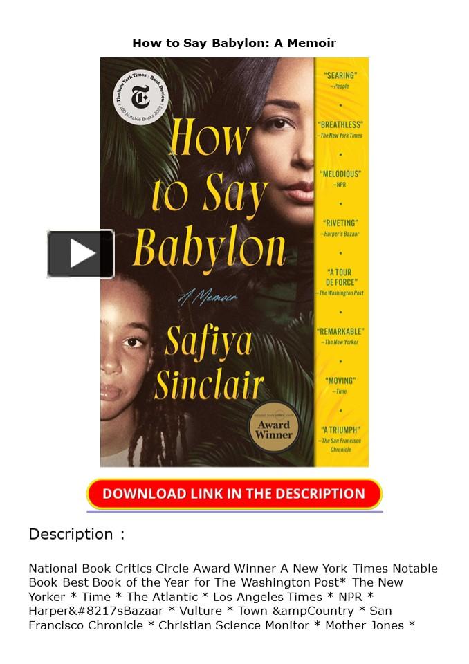 Download How to Say Babylon: A Memoir presentation | free to download