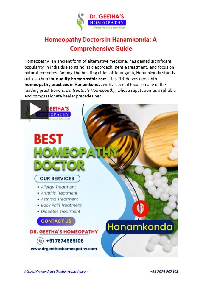 PPT – Homeopathy Doctors in Hanamkonda PowerPoint presentation | free to download - id: 9a673b-Mjc0O