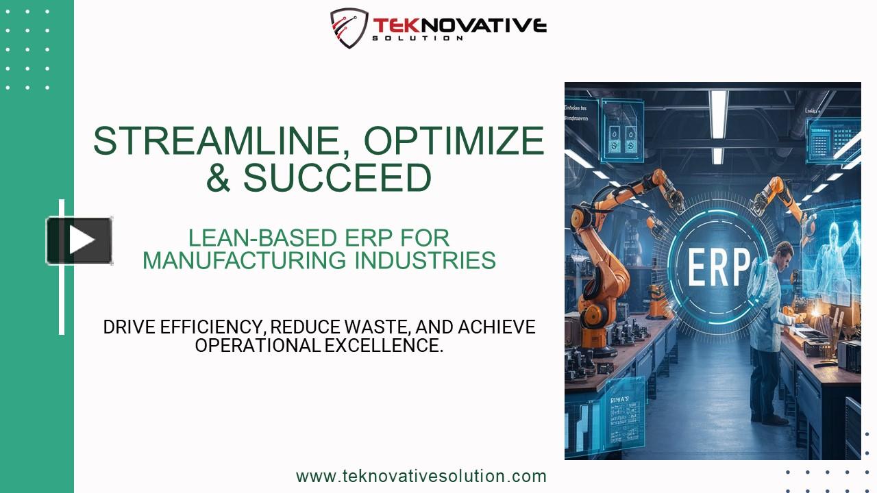 Unlock Manufacturing Success: Lean-based ERP for Operational Excellence presentation | free to ...
