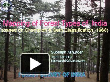 FOREST SURVEY OF INDIA presentation | free to download